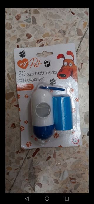 20 sacchetti igienici con dispenser