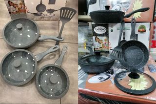 Set di padelle 7 pezzi in pietra lavica