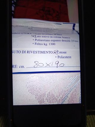 materasso ortopedico usato solo 1 giorno