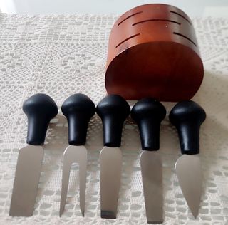Ceppo set coltelli formaggio inox accessori posate