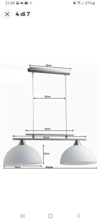 LAMPADARIO A SOSPENSIONE E27