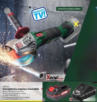 Smerigliatrice, batteria 4h e 25 dischi