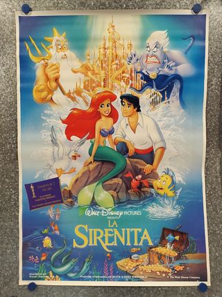 La sirenita. Walt Disney, Póster Estreno de segunda mano por 28 EUR en Benaguasil en WALLAPOP